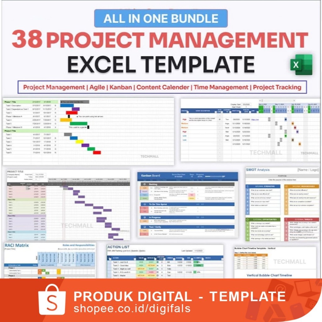 Jual Ultimate 38+ Project Management Template Excel - Optimalkan Manajemen Proyek & Kelola Data ...