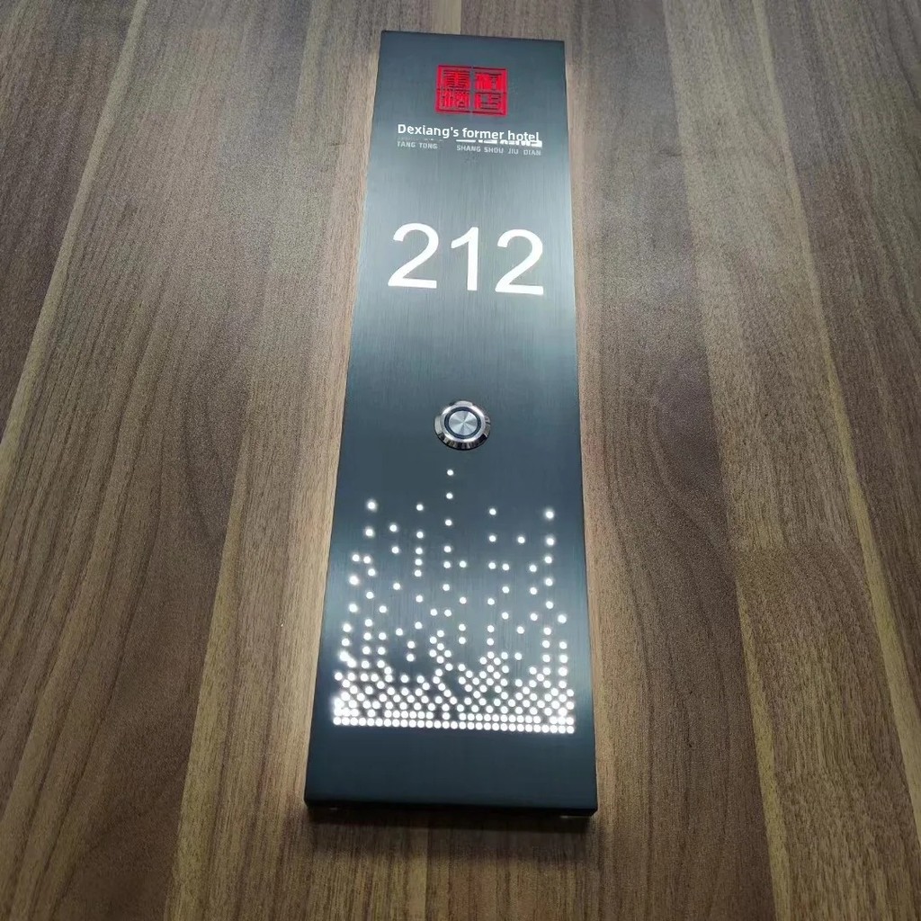 Jual Hotel Electronic Door Plate Wireless Guest Room Glowing Door Plate ...