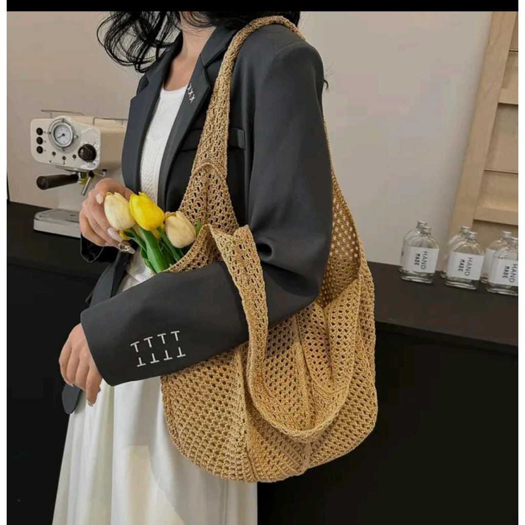 Jual Tote Bag Pantai Besar Multifungsi Dengan Material Katun Lembut ...