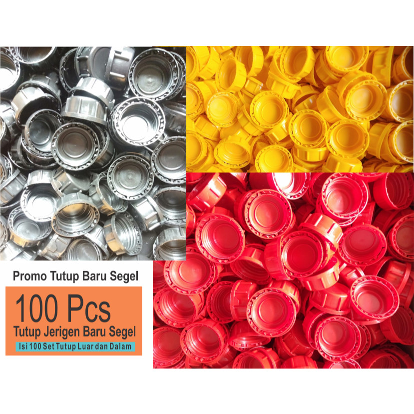 Jual Tutup Jerigen BARU SEGEL 100 Set Tutup Luar Dan Dalam / Tutup ...