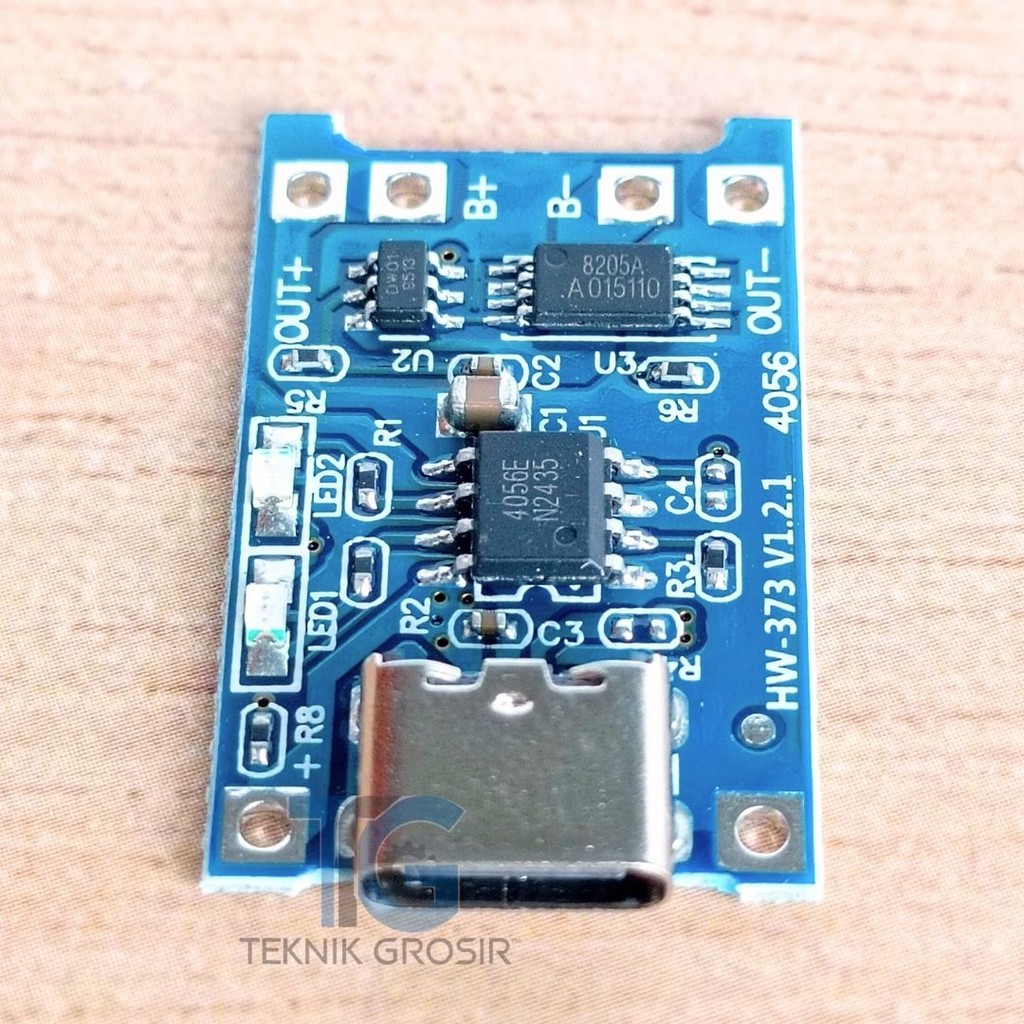 Jual TP4056 USB Type-C 1A | Modul Cas Baterai Lithium 18650 Aman ...