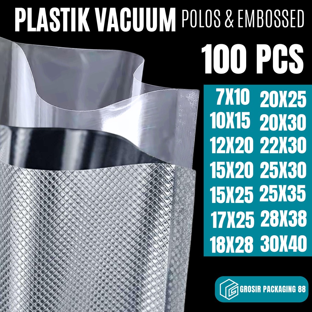 Jual 100 PCS - Plastik Vacuum Sealer Emboss Polos 7x10 - 28x40 ...