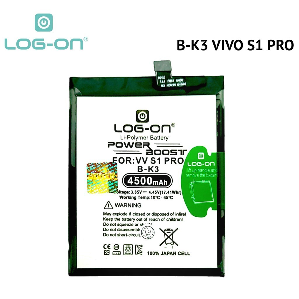 Jual Log On - B-K3 Vivo S1 Pro BK3 Power Boost Original Battery Baterai ...