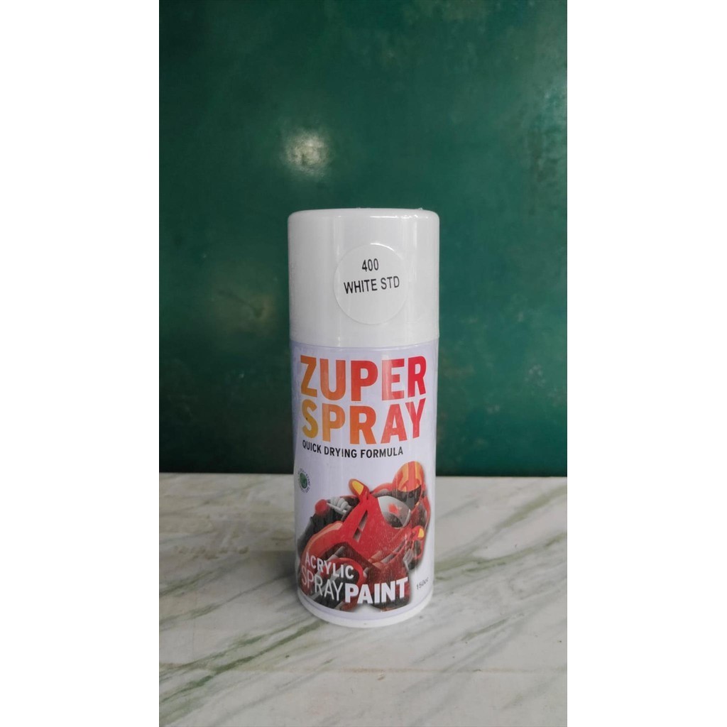 Jual Cat Semprot Zuper Spray White STD Putih Susu 150cc P400 | Shopee ...