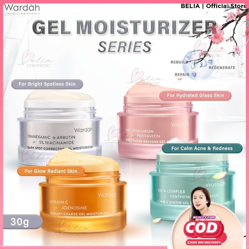 Jual [BF] WARDAH GEL MOISTURIZER SERIES 30G | VITAMIN C + ADENOSINE ...