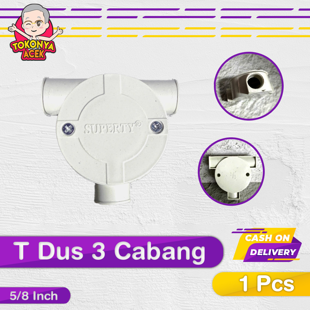 Jual T Dus Superty Cabang 3 Tdoos Sekrup T-dus 5/8 Inch | Shopee Indonesia