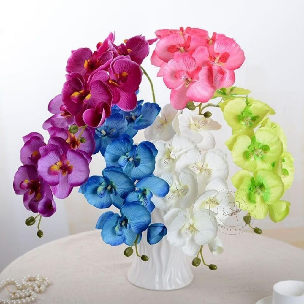 Jual BUNGA ANGGREK ARTIFICIAL PREMIUM X8 68CM BUNGA ANGGREK HIAS ...