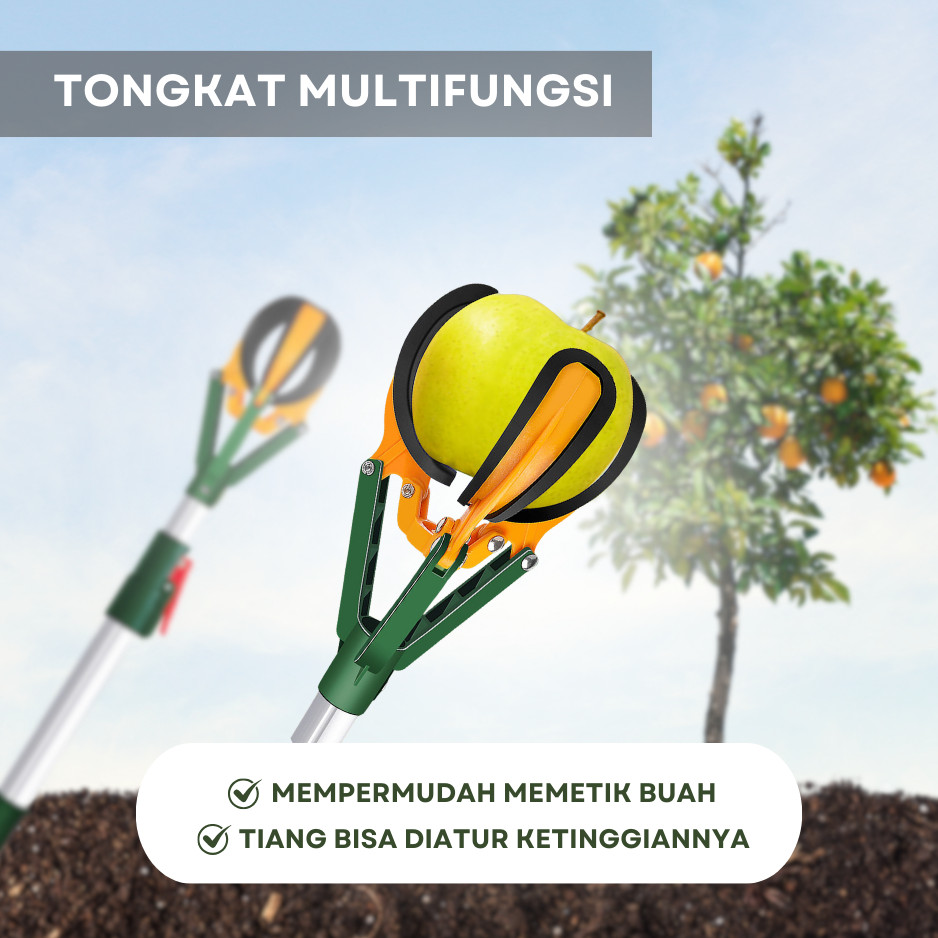 Jual Tongkat Serbaguna Tongkat Pemetik Buah Jepit Barang Tongkat ...