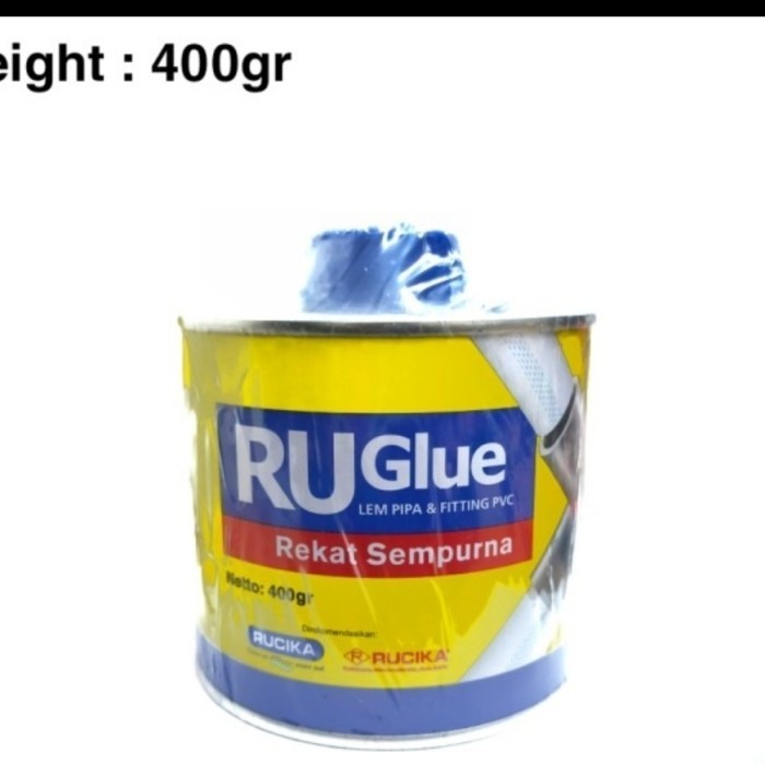 Jual Lem pipa pvc kaleng RUGLUE WAVIN 400 gram 400gr | Shopee Indonesia