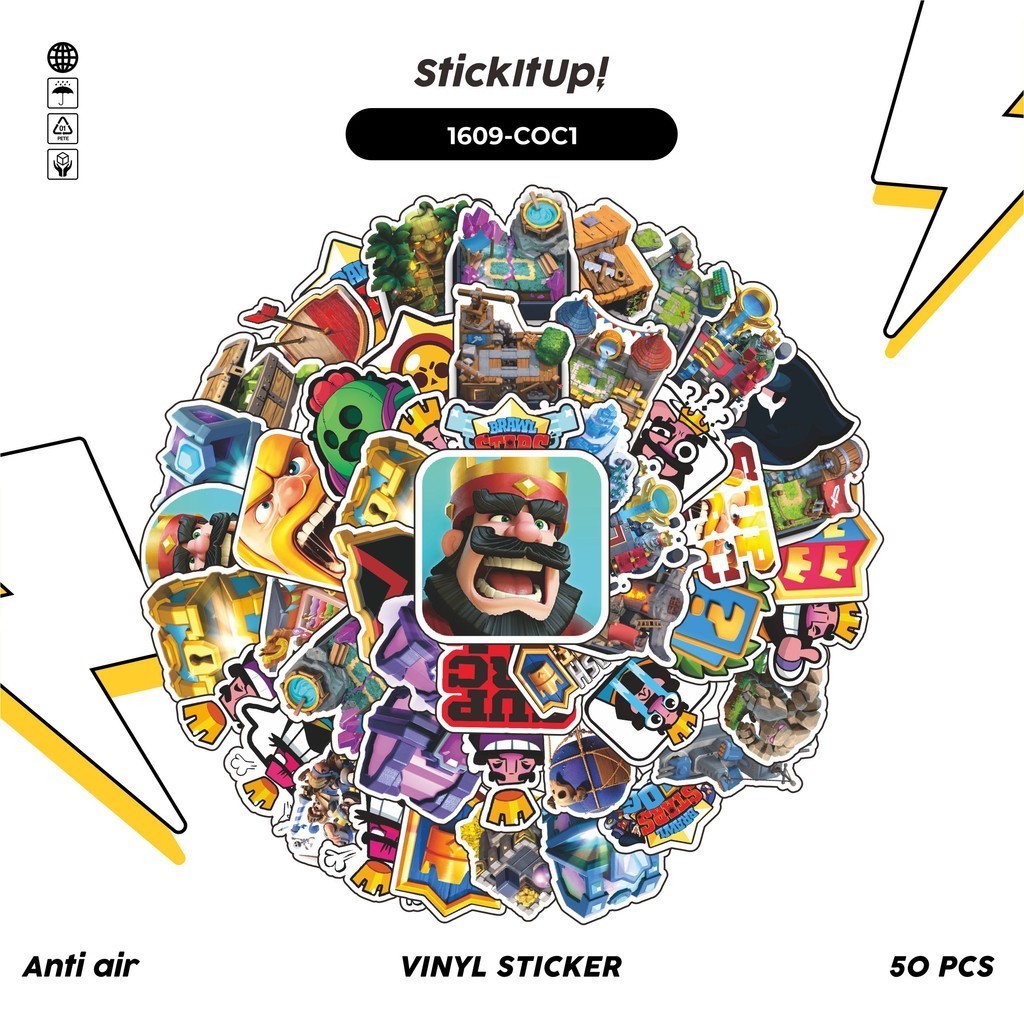 Jual COD 100 Pcs Stiker Pack VIDEO GAME SERIES CLASH OF CLAN Lucu ...