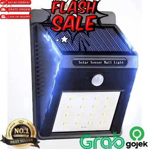Jual LAMPU LED SENSOR GERAK + Panel surya / Lampu Taman Otomatis DD ...