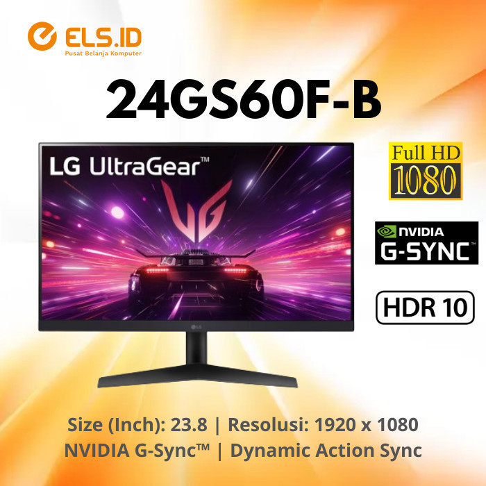 Jual LED Monitor LG UltraGear 24GS60F-B 24" Full HD IPS 180Hz | Shopee Indonesia