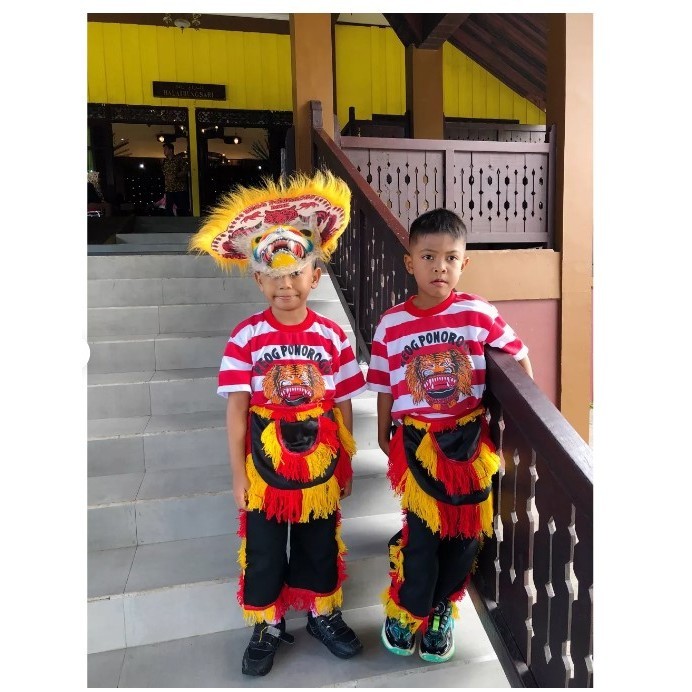 Jual Stelan Baju Reog Ponorogo Anak Topeng Mainan - Reog spon full set ...