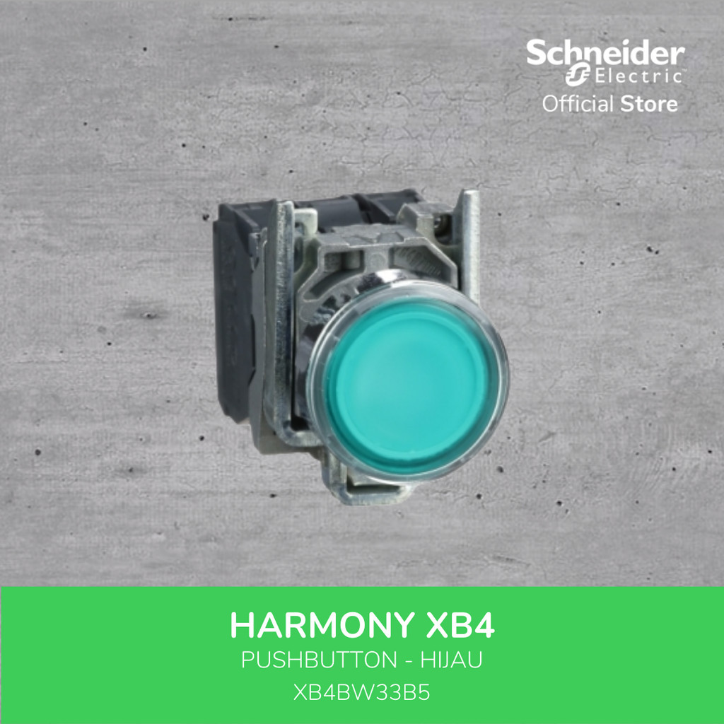 Jual Schneider Electric XB4 Illuminated Pushbutton - Hijau - XB4BW33B5 | Shopee Indonesia
