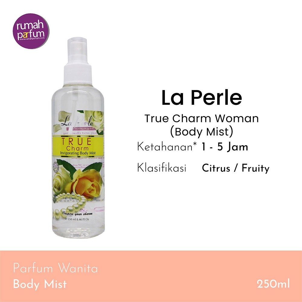 Jual Parfum Wanita La Perle True Charm Woman (Body Mist) (250 mL ...