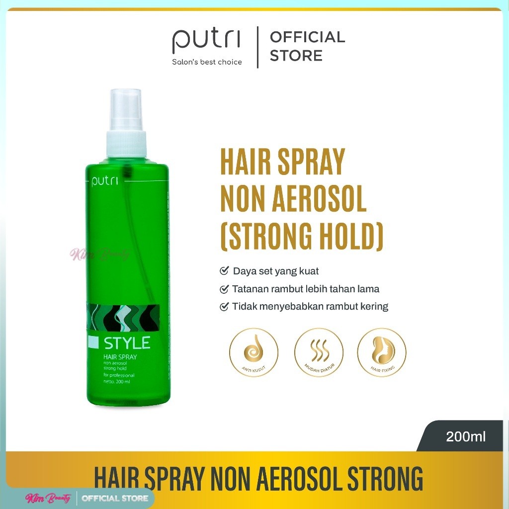Jual Putri Hair Spray Non Aerosol Strong (Hijau) 200 ML | Shopee Indonesia