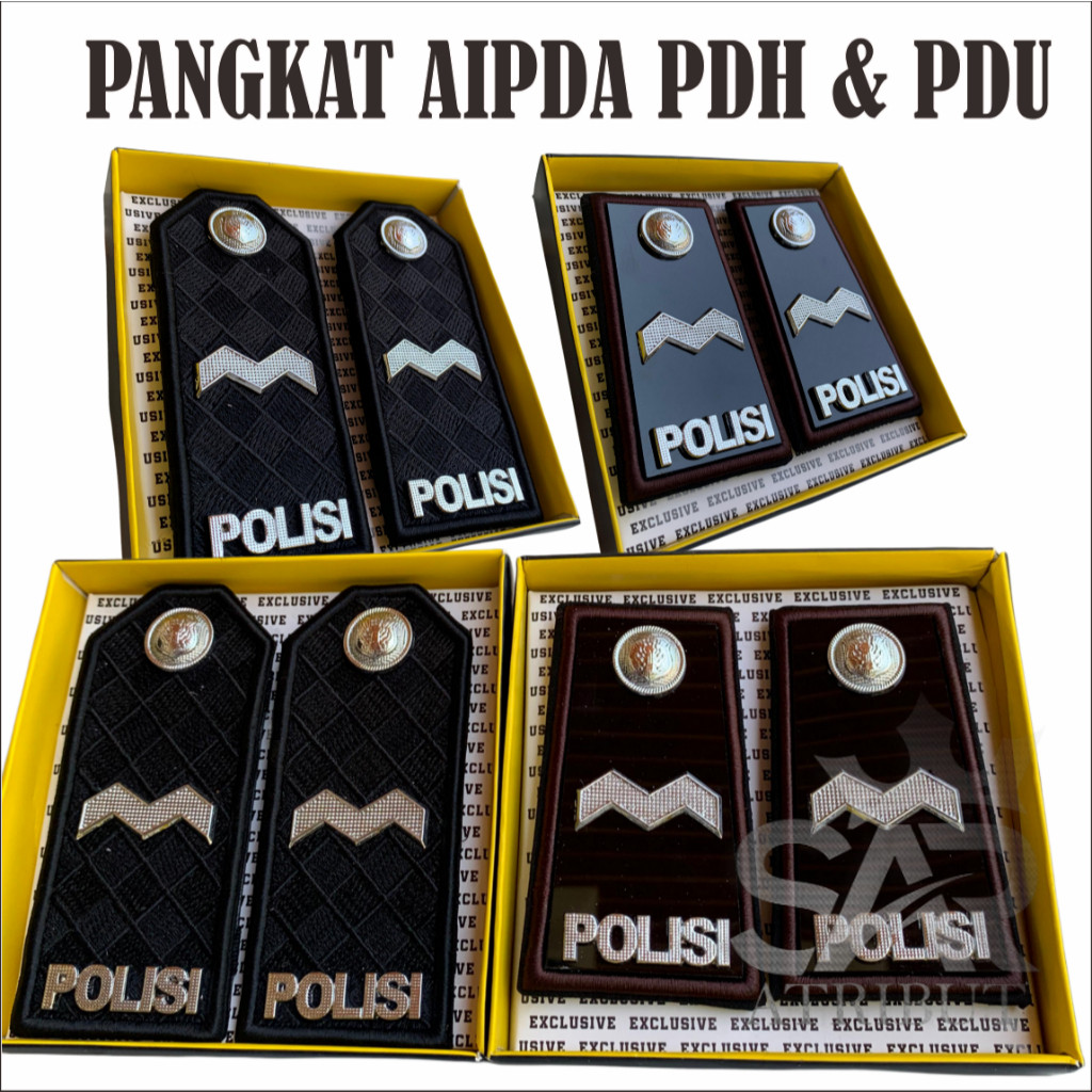 Jual PANGKAT PDH & PDU AIPDA LIS BORDIR MIKA KILAP BAHAN LOGAM ANHAS ...