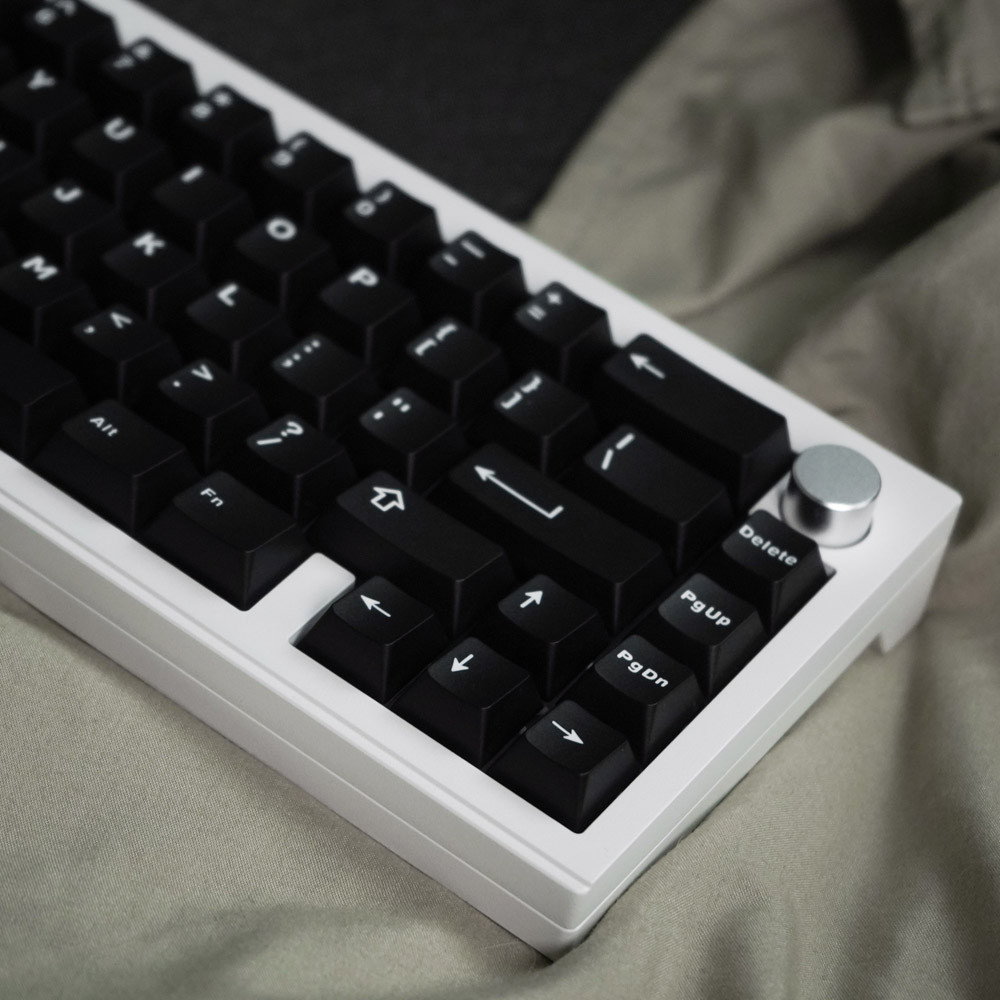Jual Yongqiu Keycaps BOW WOB Hitam Putih Minimalis ABS Double Shot ...