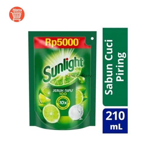 Jual Hans SUNLIGHT SABUN CUCI PIRING JERUK NIPIS BEBAS BAU AMIS 90ml, 210ml &650ml Unilever ...