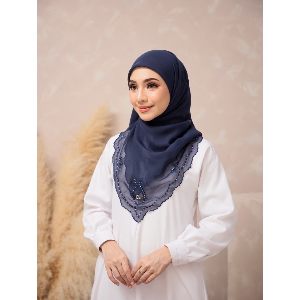 Jual GHANIEA HERITAGE-Royal Coquette Scarf Sulam Bordir Handmade Sulam ...