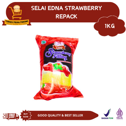Jual SELAI EDNA STRAWBERRY REPACK 1 KG / selai strawberry | Shopee ...