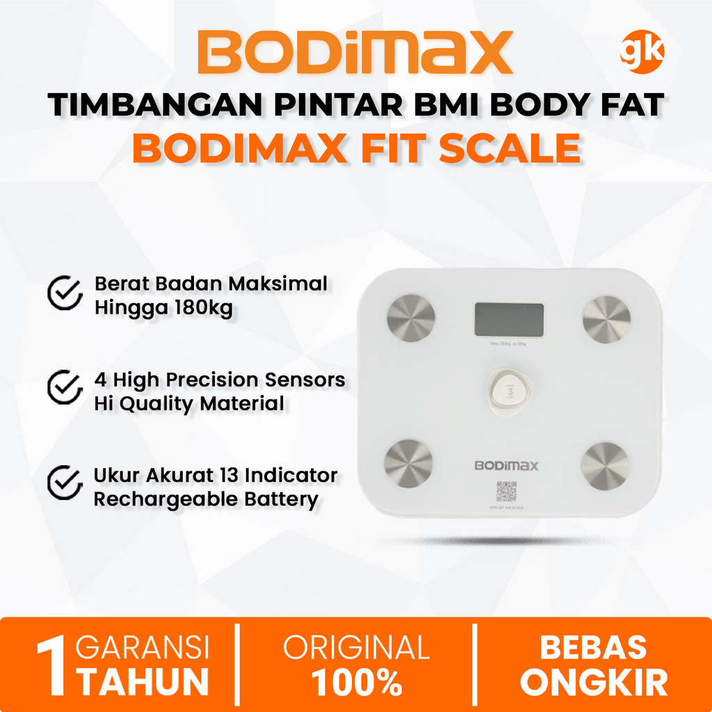 Jual BODIMAX Fitscale Timbangan Pintar Digital Smart Scale BMI Body Fat ...