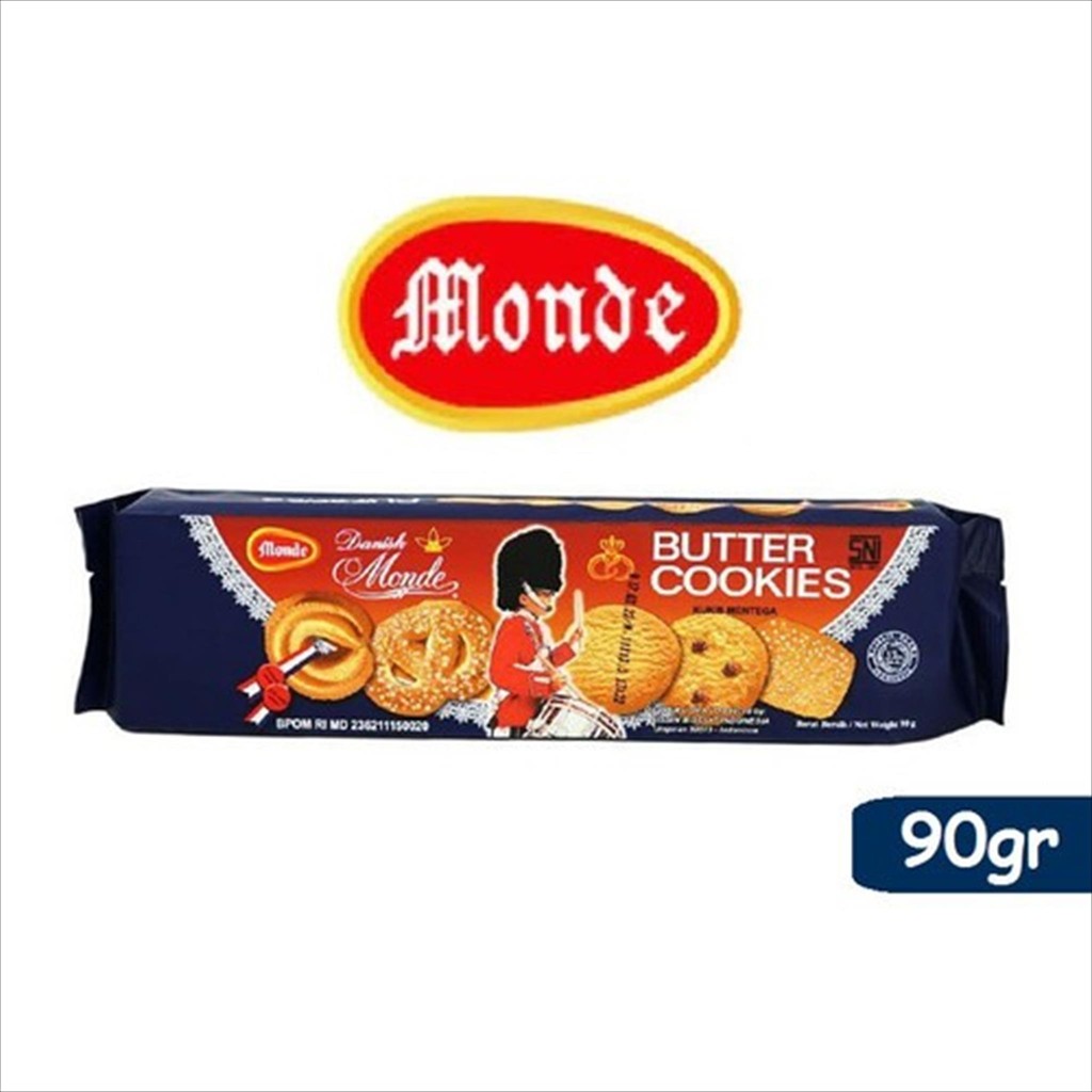 Jual MONDE Butter Cookies Blue Mini Danish butter cookies kukis mentega ...