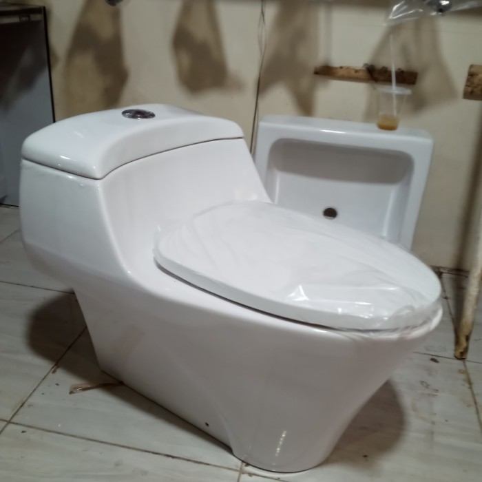 Jual toilet closet duduk toto cw823nj | kloset kodok tombol atas Indah ...
