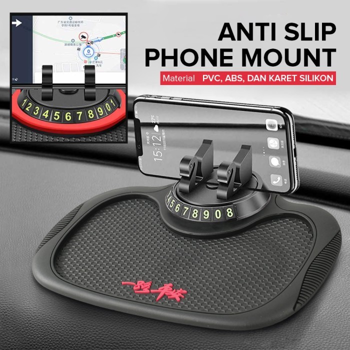 Jual Phone Holder Silicone Car Mount 360 / Alas Mobil Dashboard Anti ...