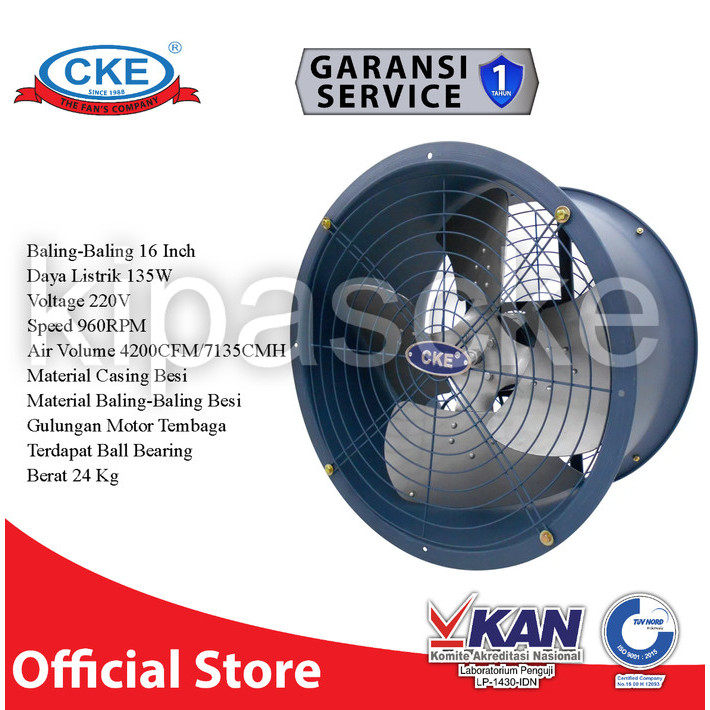 Jual CKE Drum Fan Low Noise 16 Inch Blower Tabung Exhaust Drum Kipas Drum | Shopee Indonesia