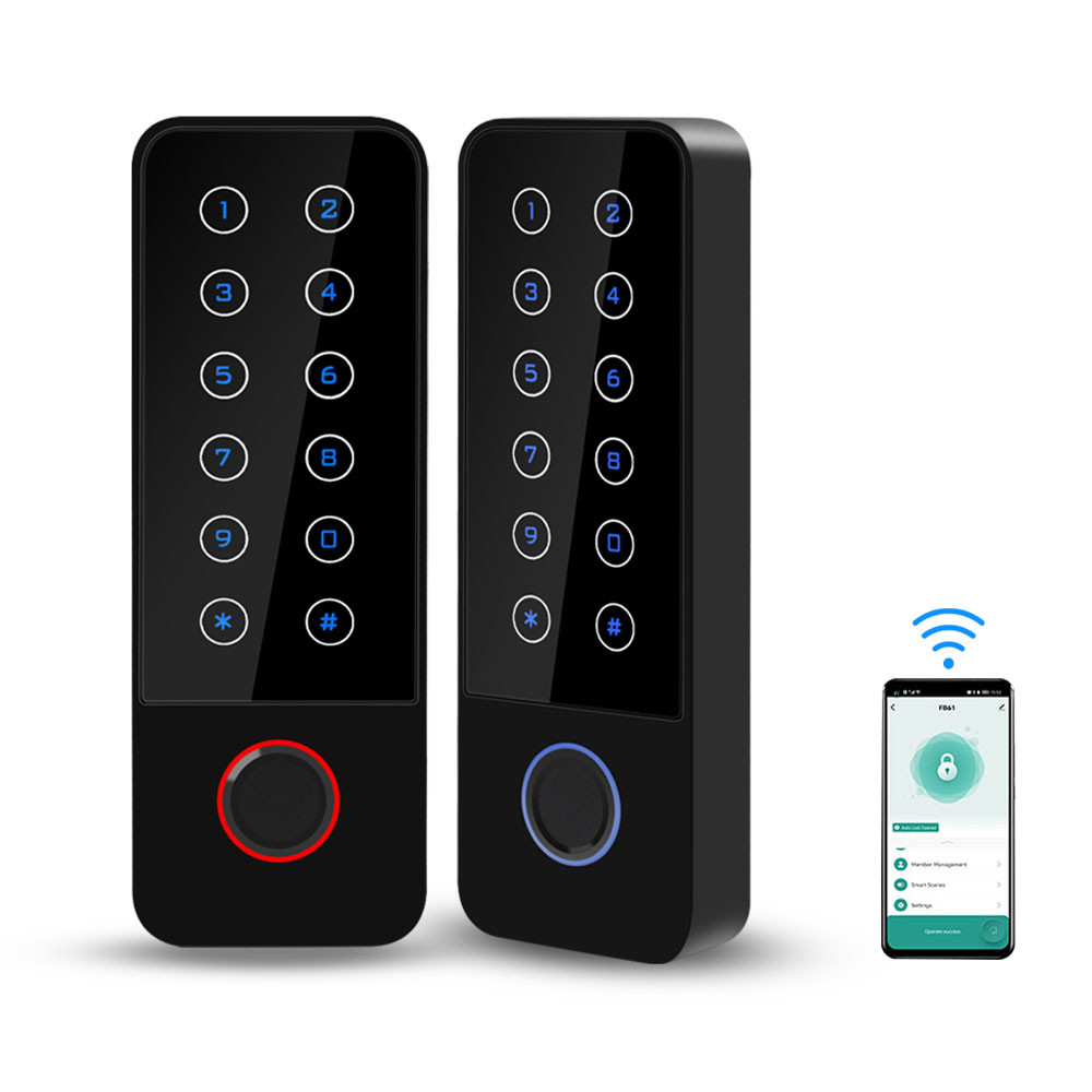 Jual Standalone Metal Wifi Tuya Fingerprint RFID Access Control Keypad ...