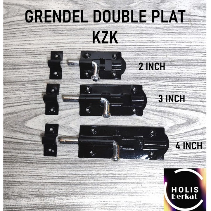 Jual Selot Kunci Pintu / Grendel Double Plat KZK 2 , 3 , 4 Inch - 2 Inch | Shopee Indonesia