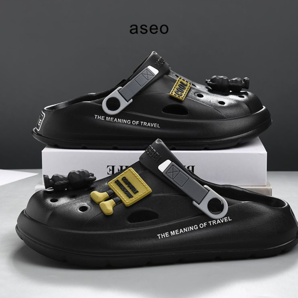 Jual Aseo Sandal Pria Wanita Dewasa Kodok Clog Anti Slip Favorit ...