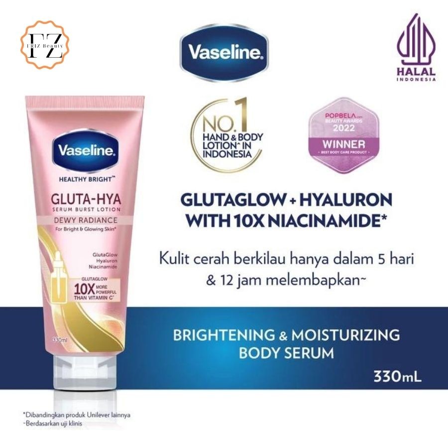 Jual Vaseline Gluta-Hya Body Serum Dewy Radiance 330 mL | Shopee Indonesia