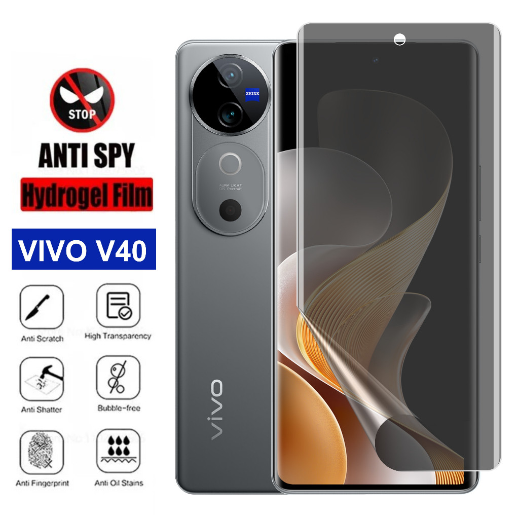 Jual Anti Gores Hydrogel Vivo V40 5G Layar Full Cover Anti Spy Blue Light Clear Dan Anti Glare ...