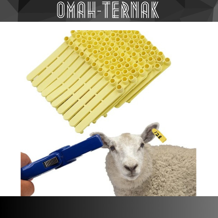 Jual Ear Tag Strip POLOS Kuning - Anting Penanda Twin Tag untuk Kambing ...