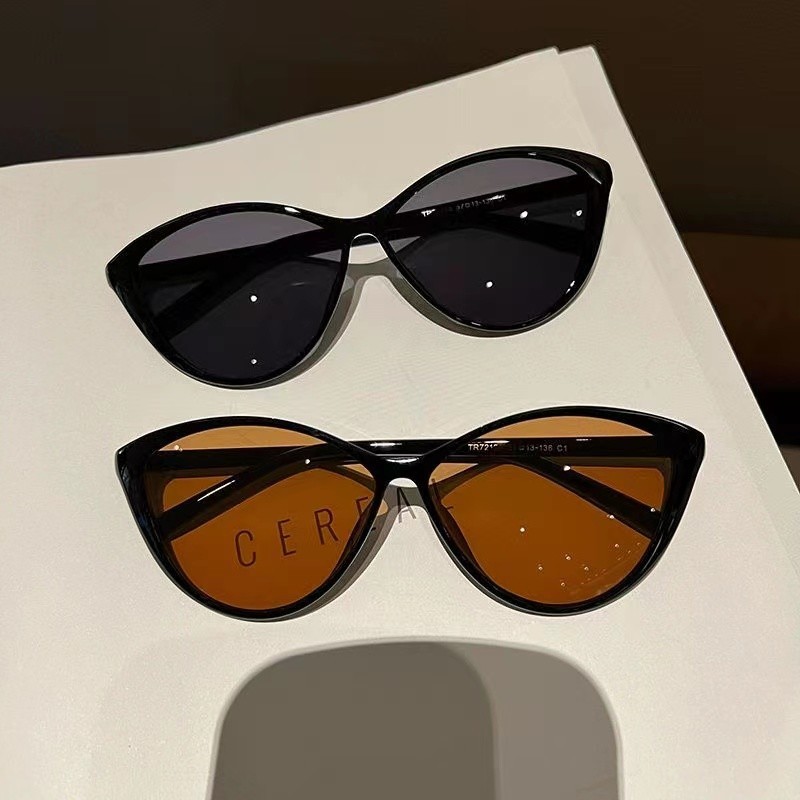 Jual Sunglasses Kacamata Hitam Cat eye Women Kacamata hitam segitiga retro mata kucing | Shopee ...