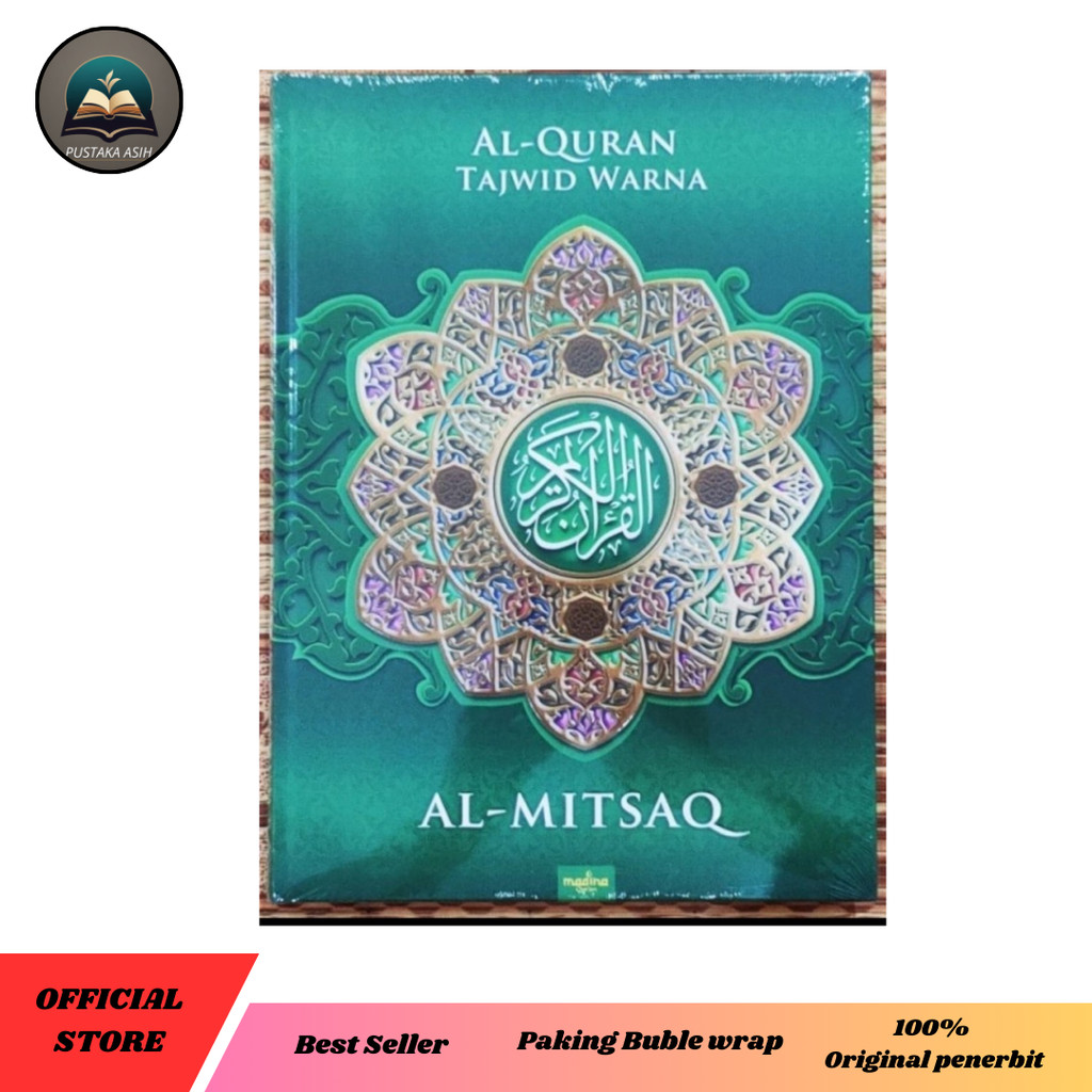 Jual Al Quran Mushaf Tajwid Warna Al Mitsaq A5 - Hijau | Shopee Indonesia