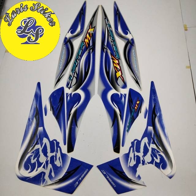 Jual stiker striping motor yamaha Jupiter MX 135 2008 lama old silver ...