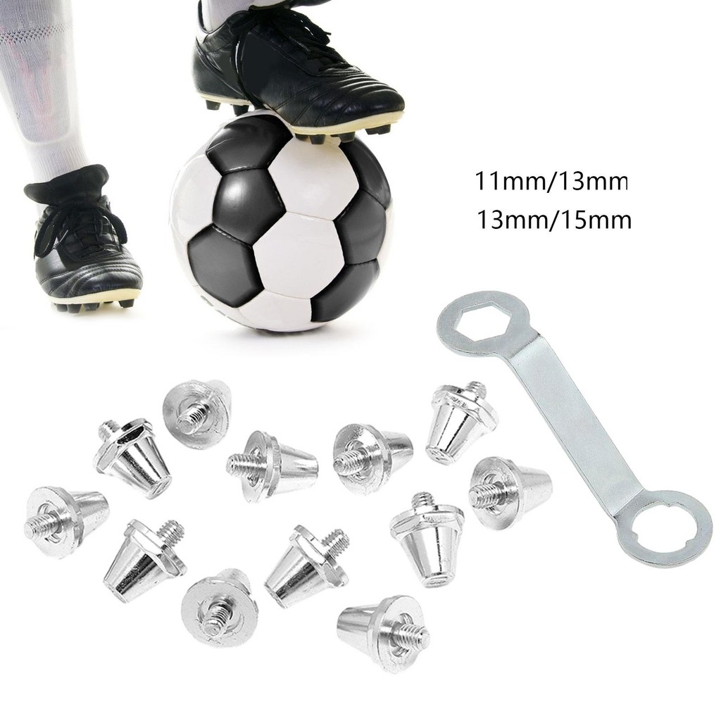 Jual 12x Football Boot Studs with Wrench Firm Ground Stable M5 Threaded ...