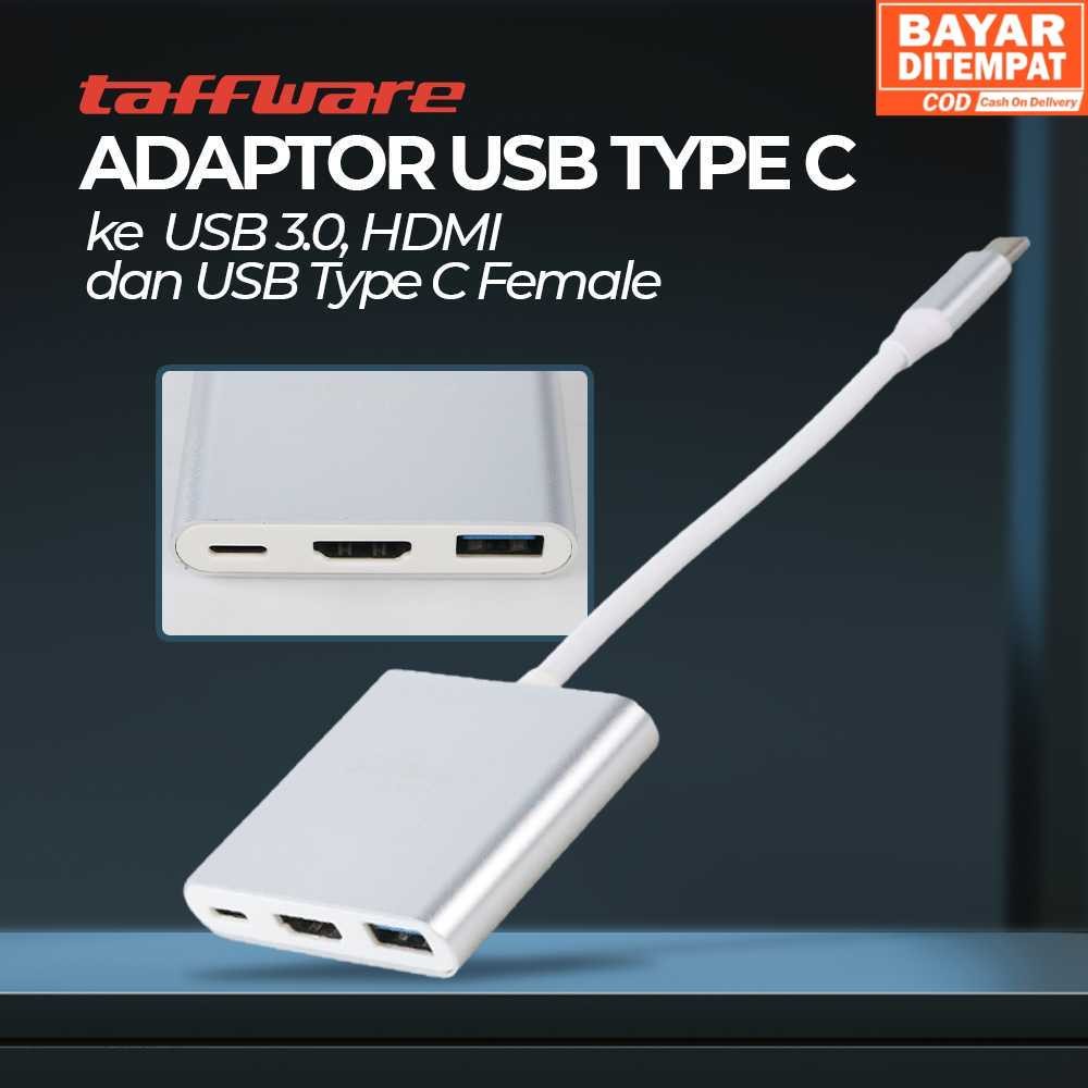 Jual ( 16 COD ) Taffware USB Type C 3.1 to USB 3.0 HDMI USB Type C ...