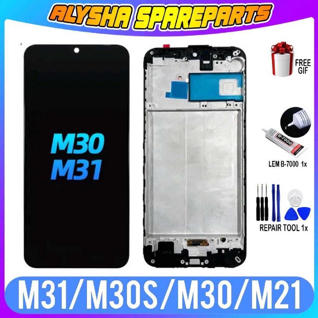 Jual LCD COMPATIBLE SAMSUNG M21 / M30 / M31 / M30S FULSET FRAME | Shopee Indonesia
