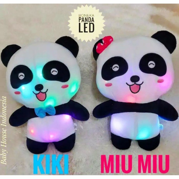 Jual Boneka Panda Baby Bus 35cm nyala dengan lampu LED warna warni ...