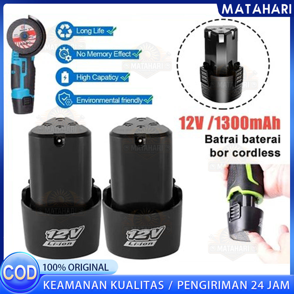 Jual Batre bor cordless 12 volt+Charger Power Adapter 12V DC 110-220V ...