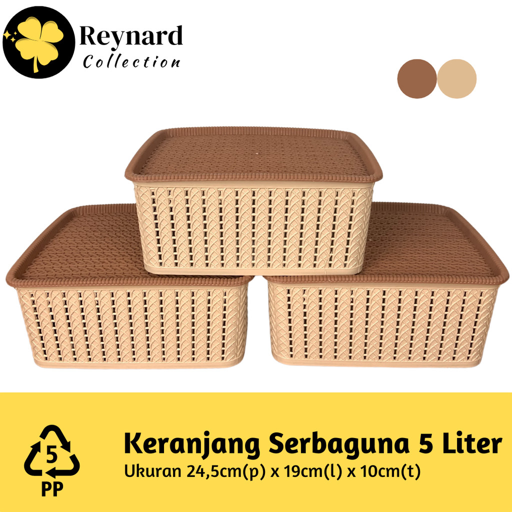 Jual Keranjang Serbaguna 5 Liter Minimalis Korea Container 5L Kotak ...