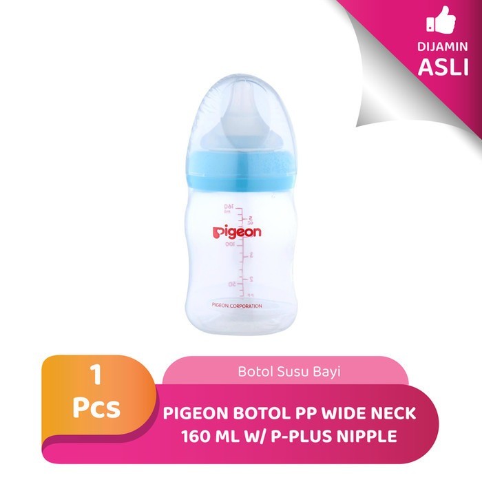 Jual Pigeon Botol PP Wide Neck 160 ml W/P-Plus Nipple (1 Pcs) | Shopee Indonesia