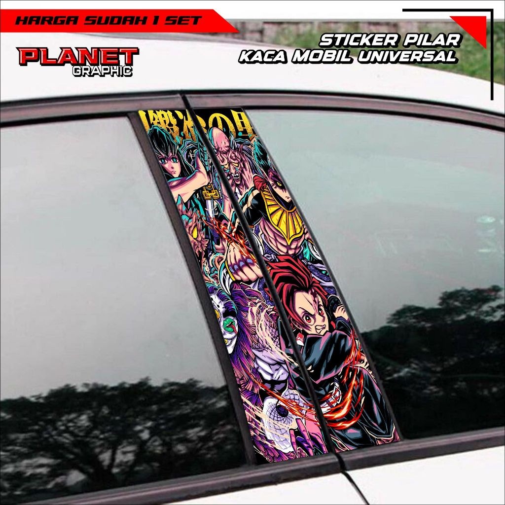 Jual Sticker Pilar Kaca Mobil Universal DEMON SLAYER (Kimetsu no Yaiba ...