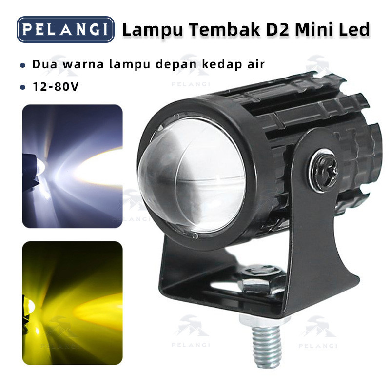 Jual LAMPU SOROT LED D2 KIPAS MINI DRIVING GRADE A PREMIUM SUPER TERANG HI LOW KUNING PUTIH ...