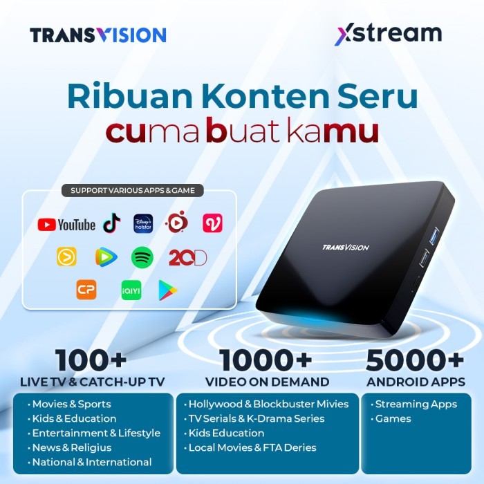 Jual TV Box Transvision XSTREAM - FREE gift special | Shopee Indonesia