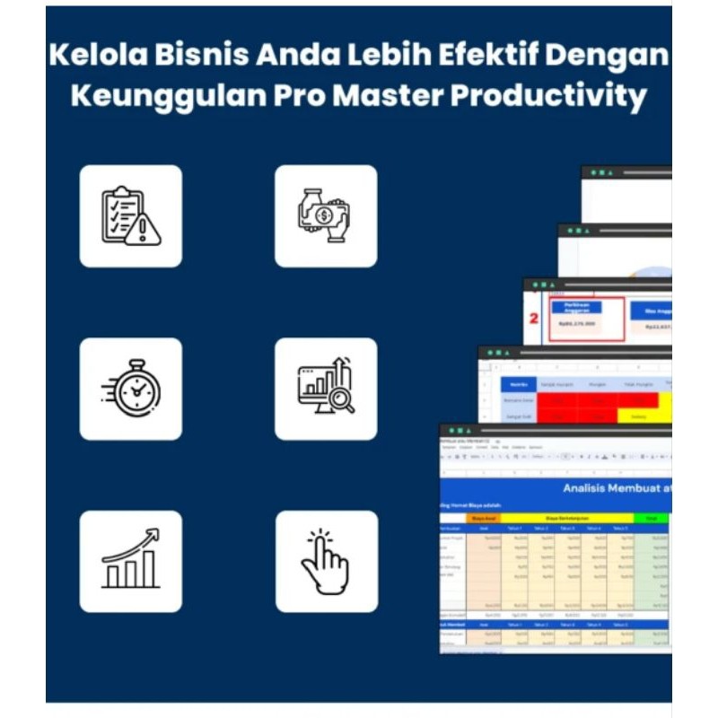 Jual Master Productivity Pro - Mega Bundle 120+ Template Bisnis dan Manajemen Proyek untuk Excel ...